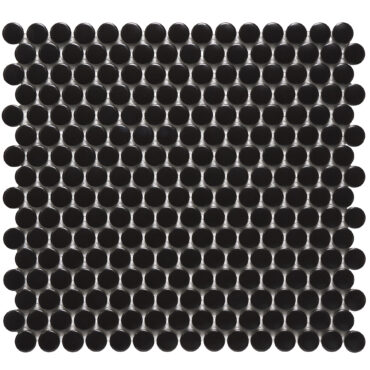 Rivonia 0.75 inch Black Matt Peny Round Mosaic Tile - Tiles'nThings ...