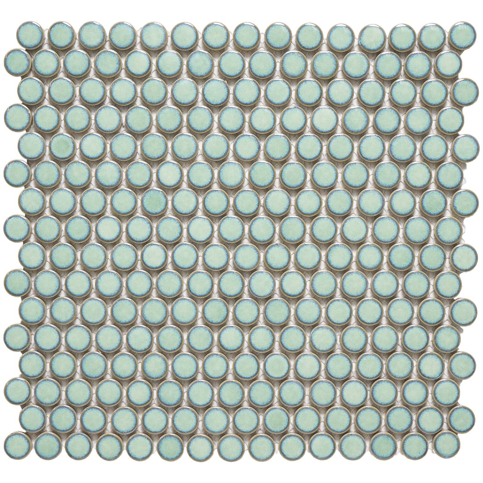 Villagio 0.75 inch Penny Round Green Mosaic Tile - TilesnThings ...
