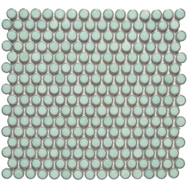 Villagio 0.75 inch Penny Round Green Mosaic Tile - TilesnThings ...