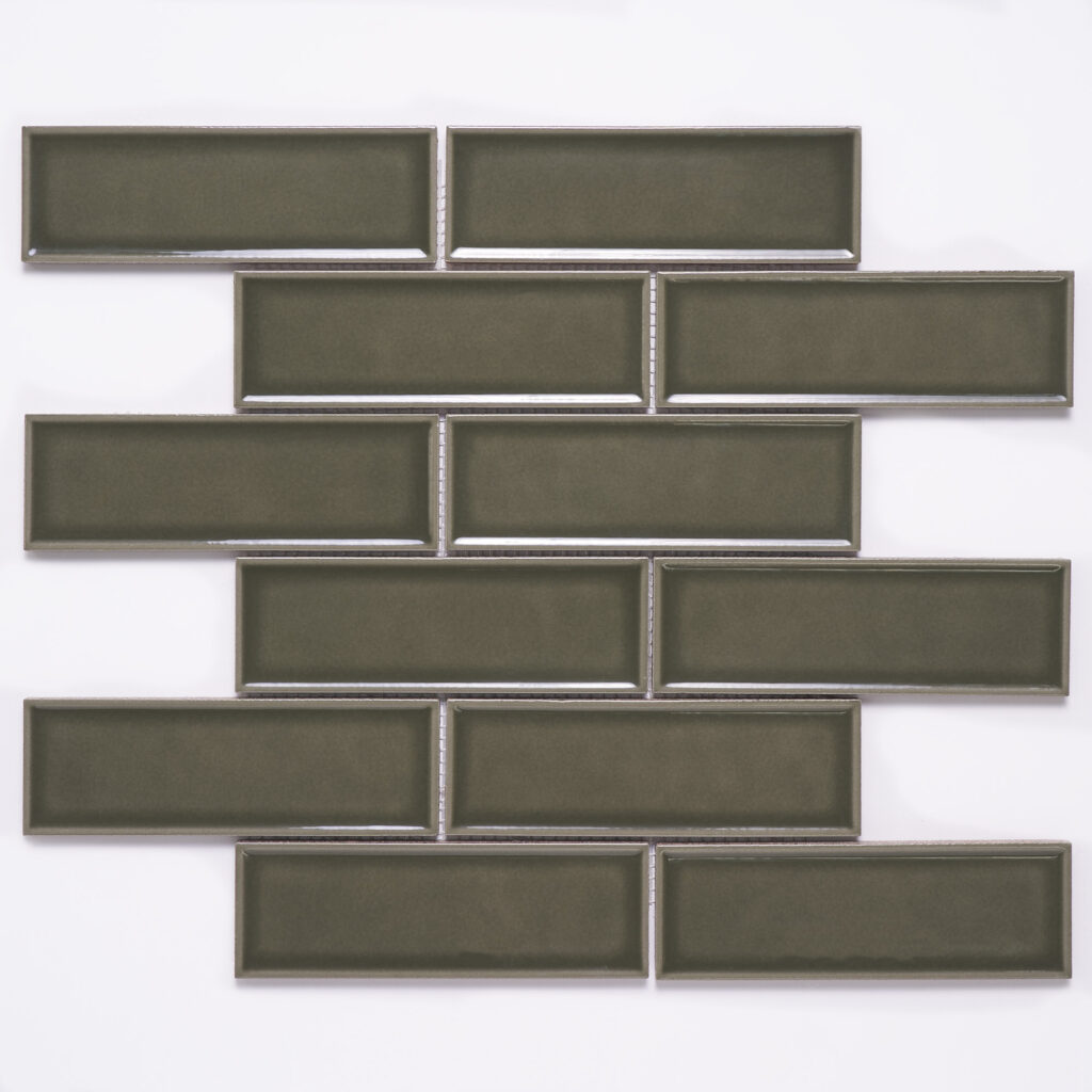 Century 2x6 Brick Green Porcelain Mosaic Tile - TilesnThings | Online ...