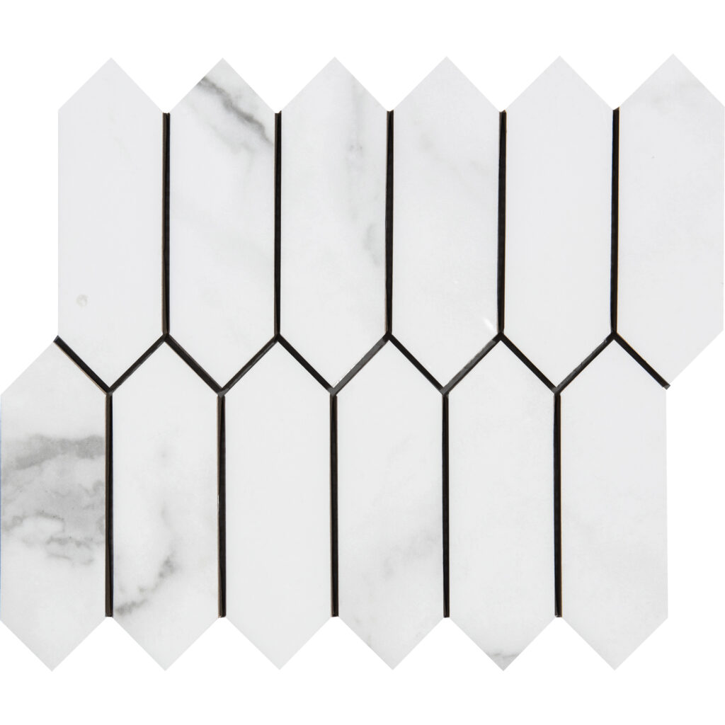 Regal Rectified Porcelain Picket Polished Mosaic Tile - TilesnThings ...