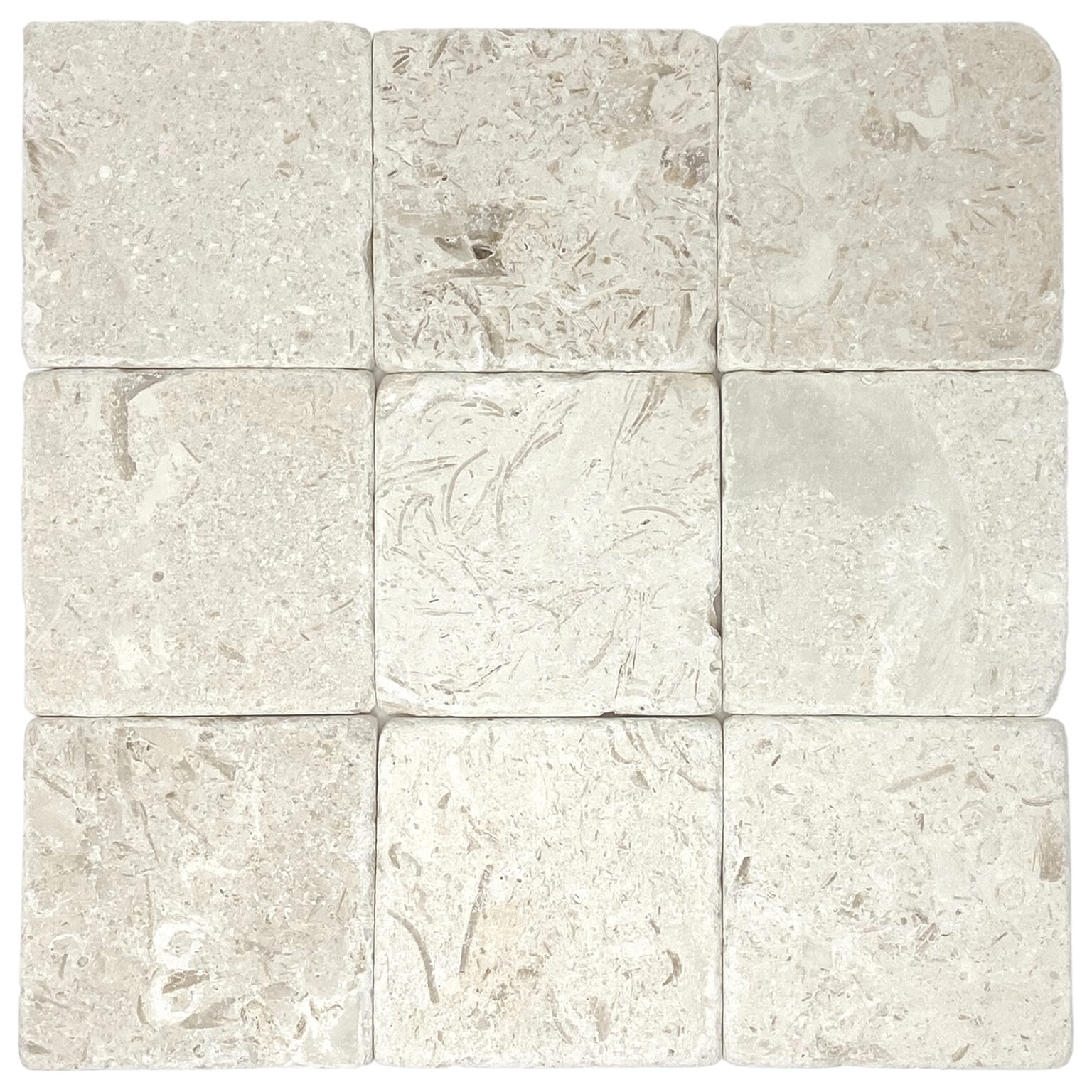Fresca Limestone 4" x 4" Tumbled Tile - TilesnThings | Online Tile ...
