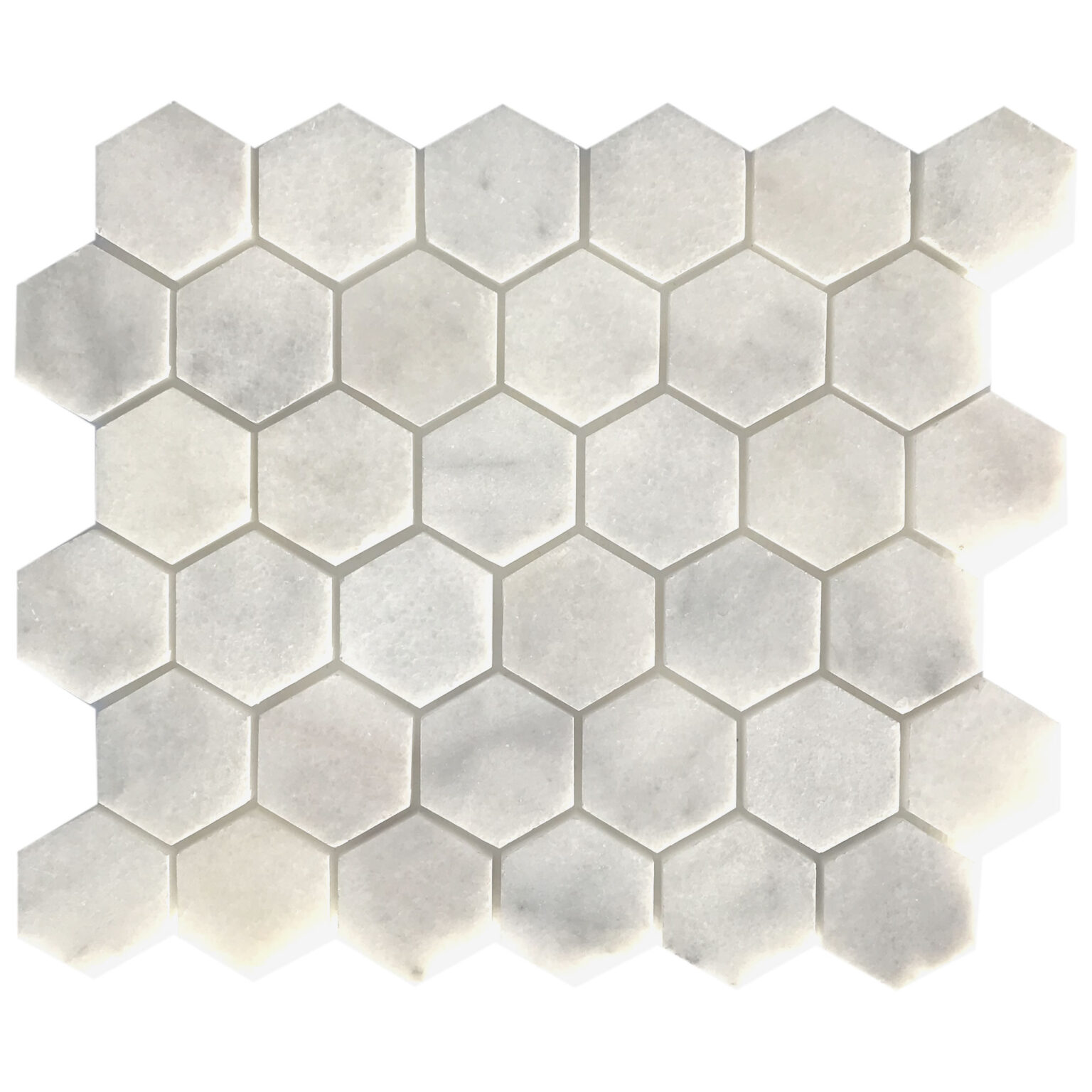 Pale Gray Marble 2" x 2" Honeycomb Polished Mosaic Tile - Tiles'nThings ...