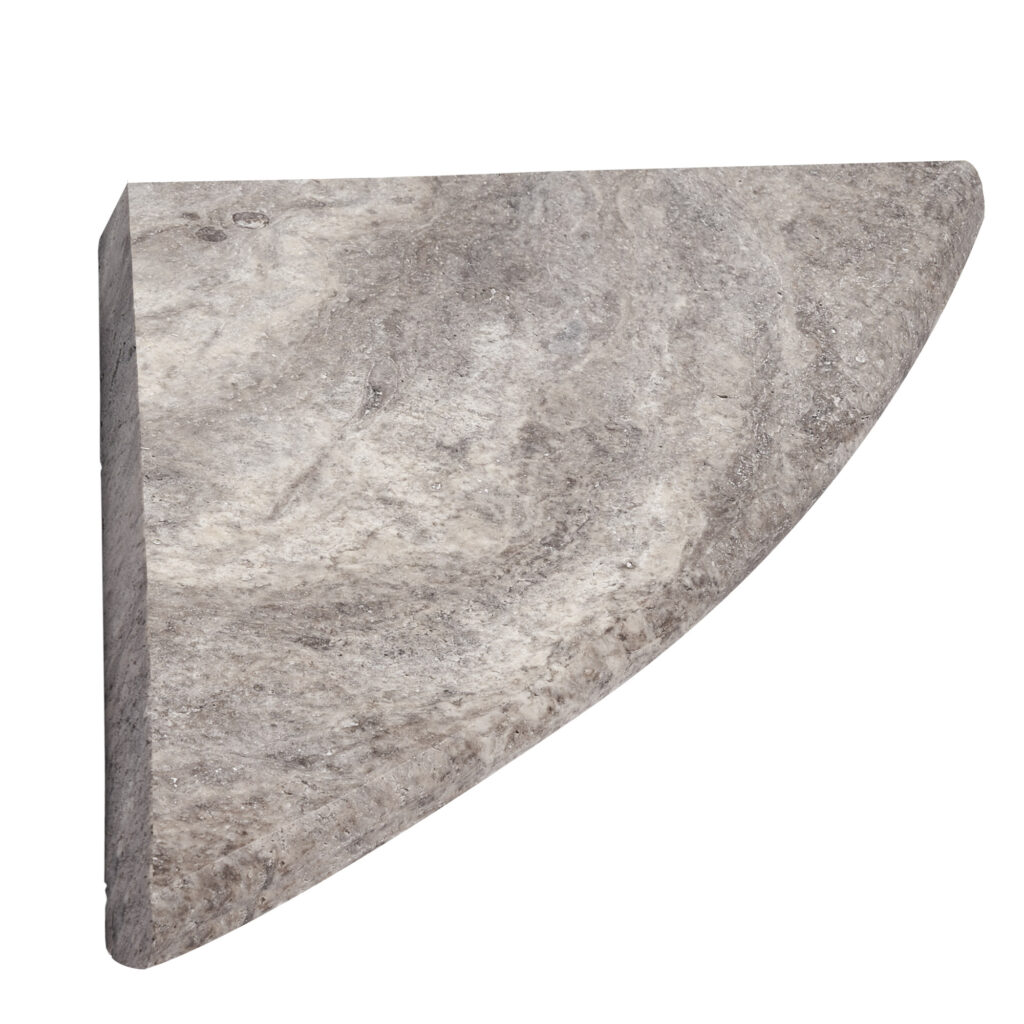 Argento Travertine 9 inch Filled and Honed Corner Shelf - TilesnThings ...