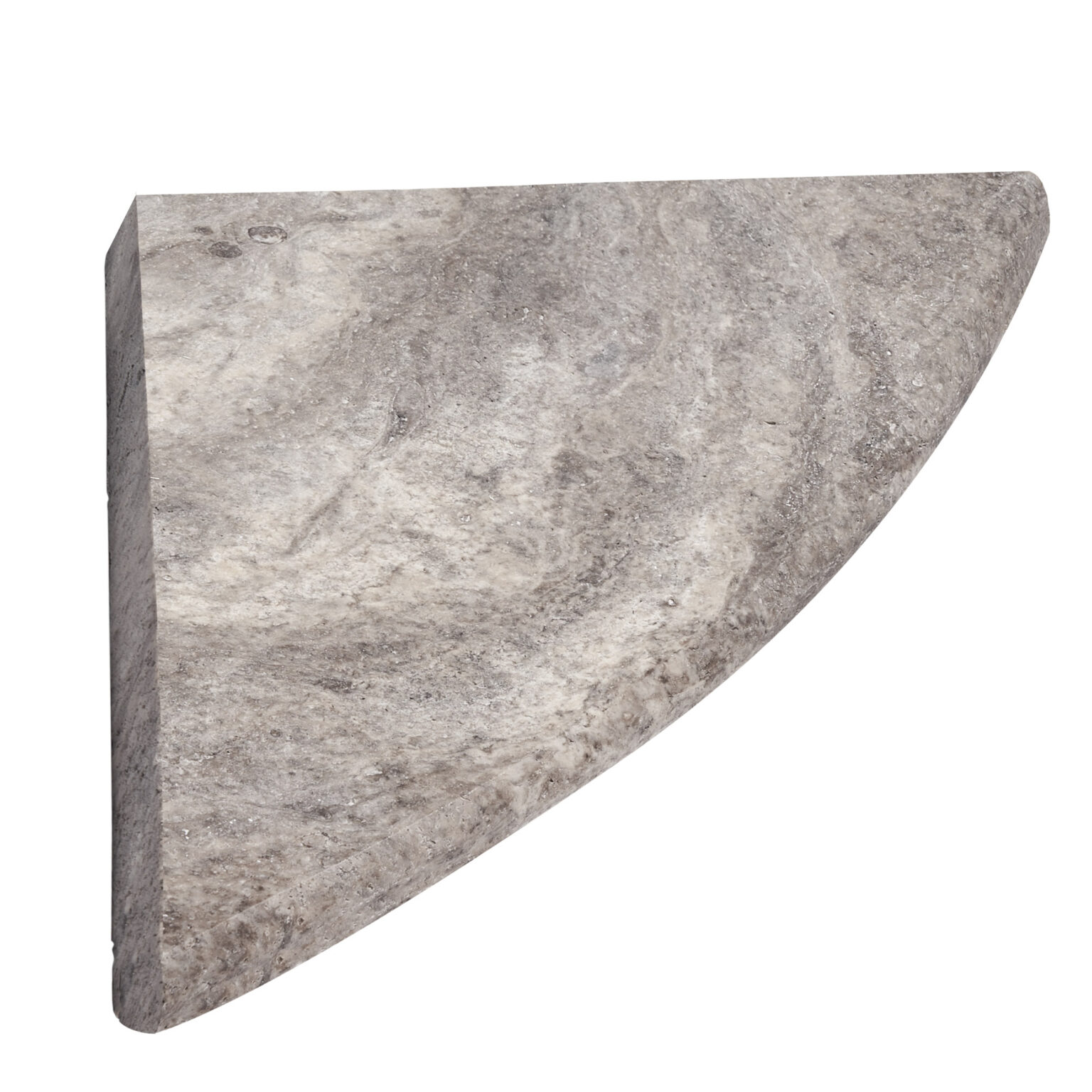 Argento Travertine 9 inch Filled and Honed Corner Shelf - TilesnThings ...