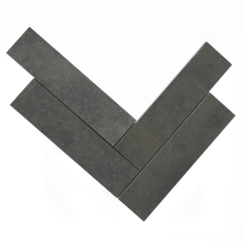 Vulcan Black 2" x 8" Herringbone Honed Mosaic Tile - TilesnThings ...