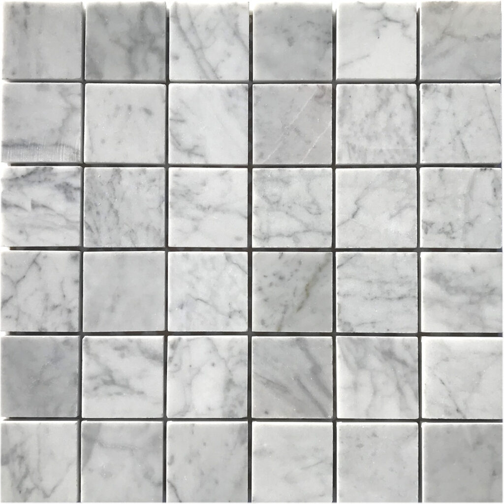 Carrara Marble 2" x 2" Grid Polished Mosaic Tile - TilesnThings ...