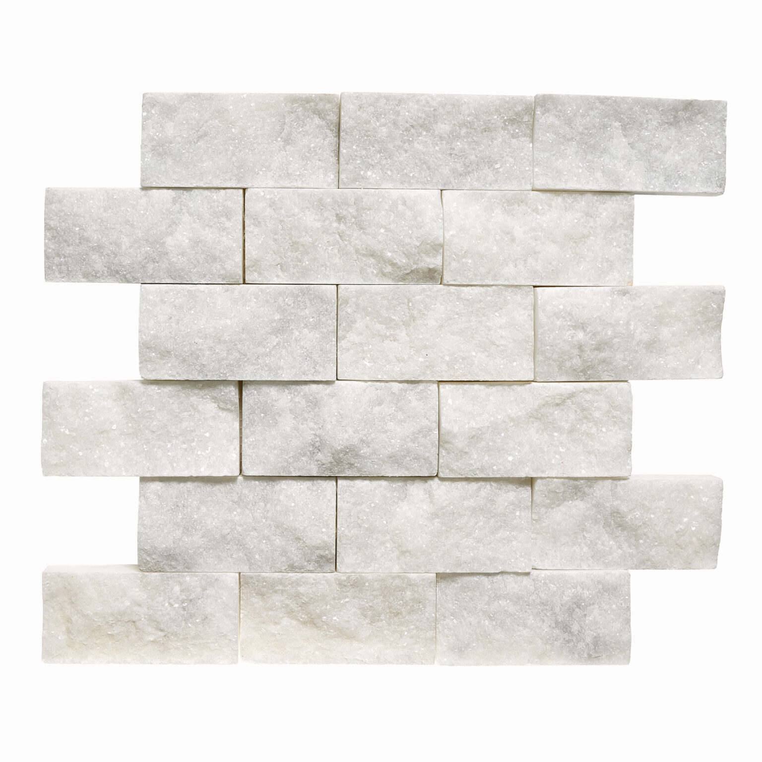 Pale Gray Marble 2" x 4" Split Face Mosaic Tile - Tiles'nThings ...