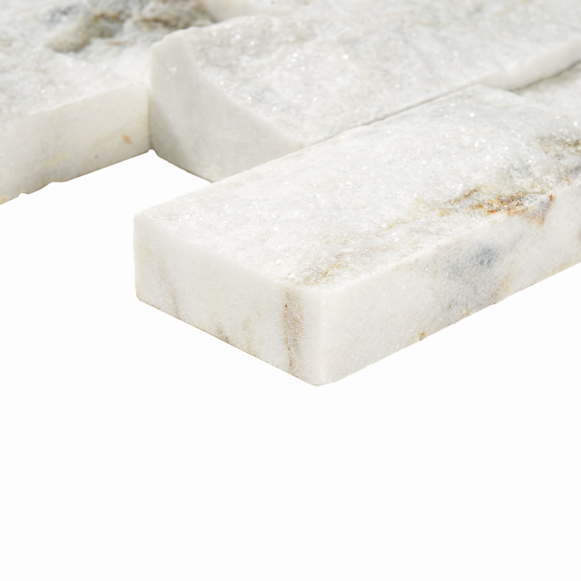 Pale Gray Marble 2" x 4" Split Face Mosaic Tile - Tiles'nThings ...
