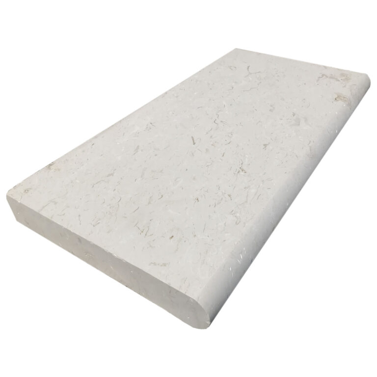 Fresca Limestone 16" x 24" x 2" Tumbled Modern Edge Coping - Tiles ...