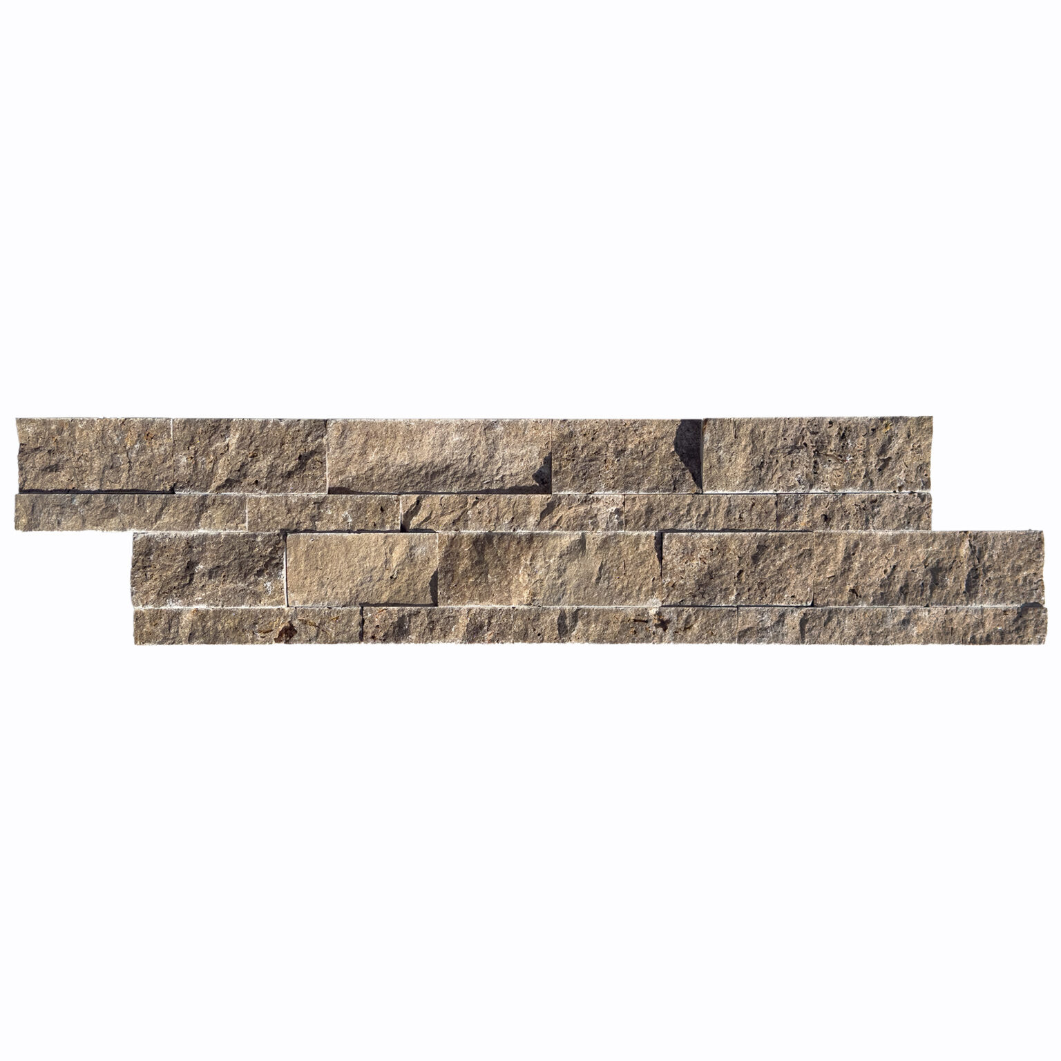 Tuscany Brown Travertine 6" x 24" Split Face Ledger Panel Mosaic Tile ...