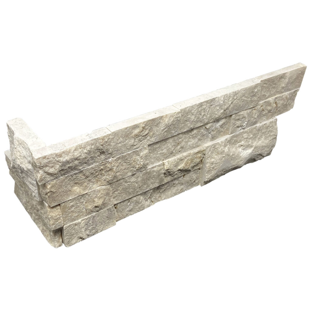 Renata Travertine 6" x 24" Split Face Ledger Corner - TilesnThings ...
