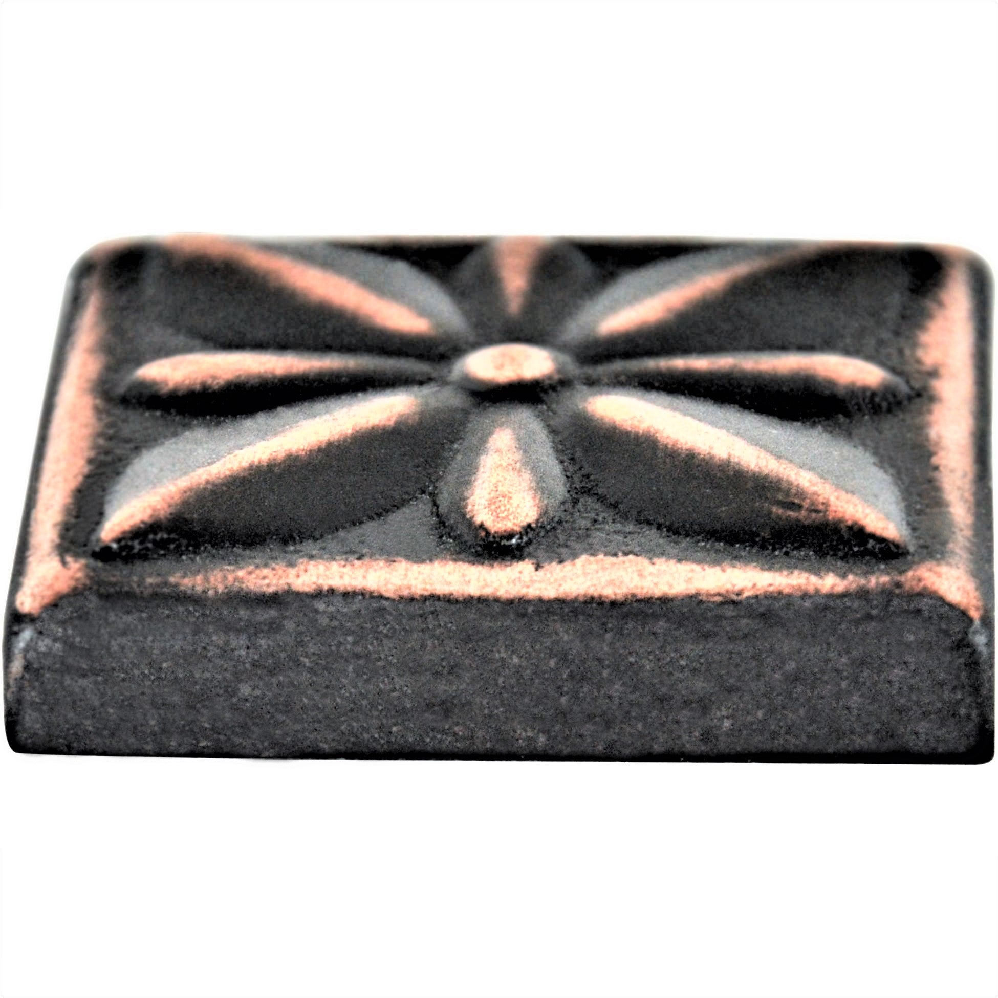 Mediterrenean Metal Insert Tile Oil Rubbed Bronze 2x2 - TilesnThings ...