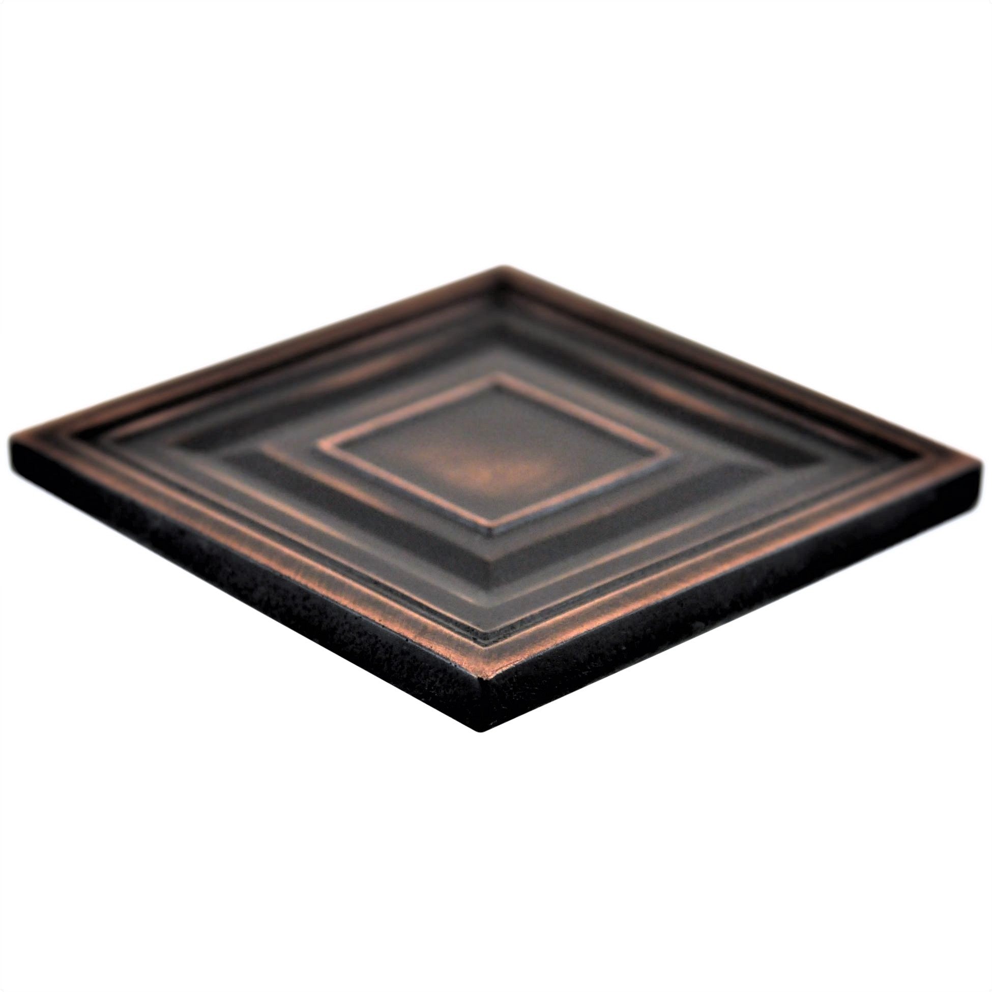 Custom Metal Insert Tile Oil Rubbed Bronze 2x2 - TilesnThings | Online ...