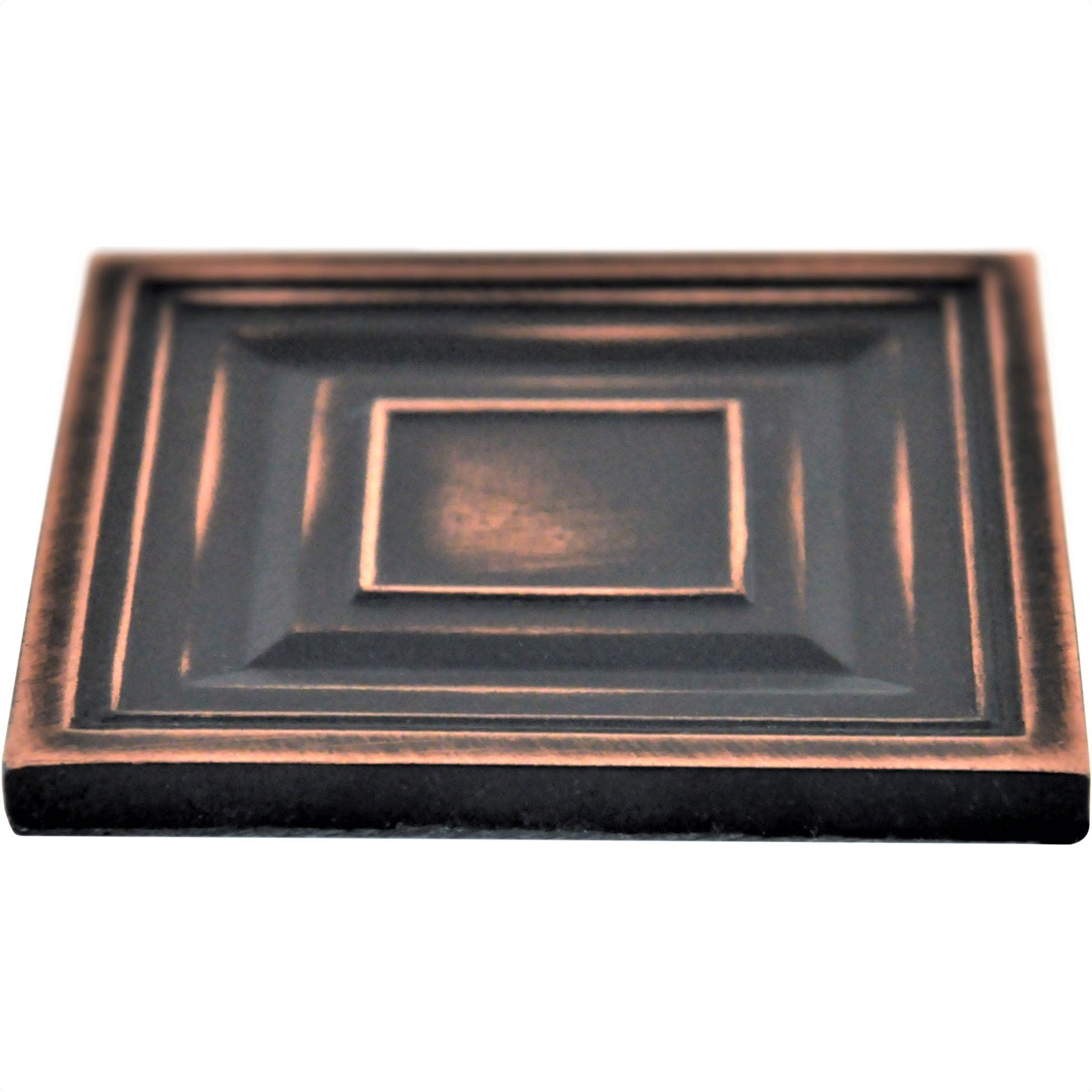 Custom Metal Insert Tile Oil Rubbed Bronze 2x2 - TilesnThings | Online ...