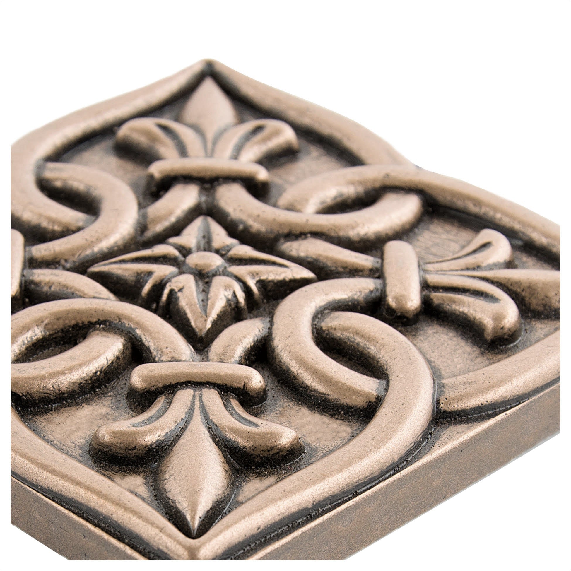 Romance Decorative Metal Insert Tile Bronze 4" x 4" - TilesnThings ...