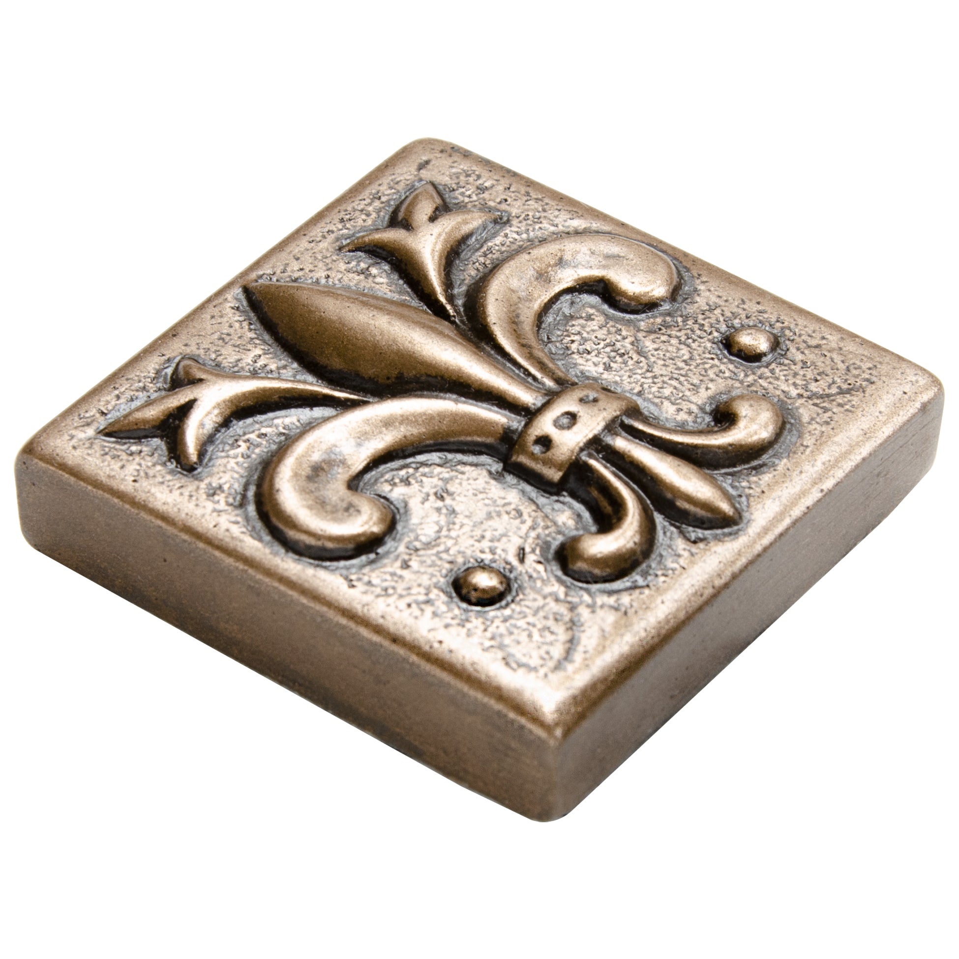 Fleur de Lis - Metal Insert Tile Bronze 2x2 - TilesnThings | Online ...